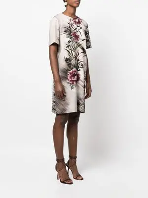 Alberta Ferretti Floral-print Shift Dress