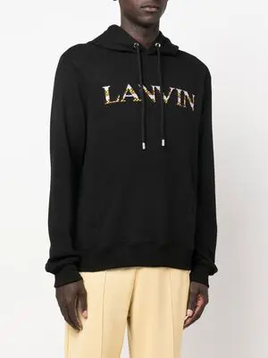 LANVIN Embroidered Logo Hoodie