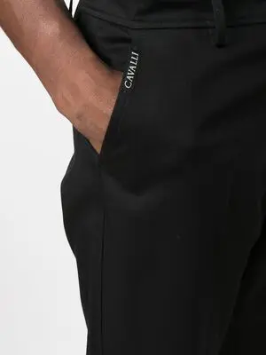 Roberto Cavalli Logo-patch Straight-leg Trousers