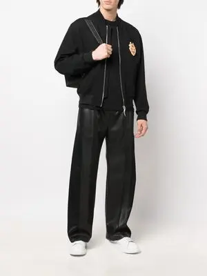 Roberto Cavalli Logo-patch Bomber Jacket