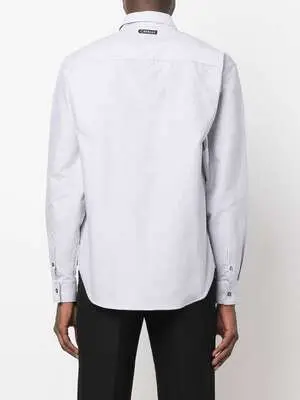 Roberto Cavalli Mirror Snake-print Striped Shirt