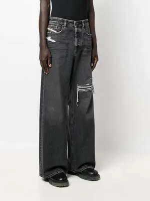 DIESEL® D-rise 007f6 Straight-leg Jeans - Black