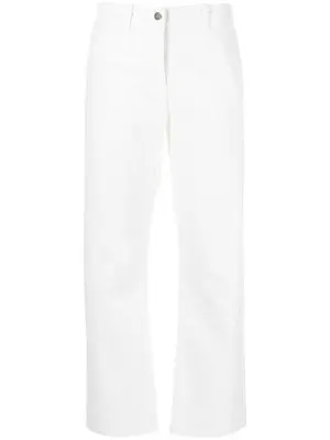 NILI LOTAN Tomboy Straight-leg Jeans - White