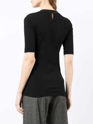 Brunello Cucinelli Monili-detail T-shirt - Black