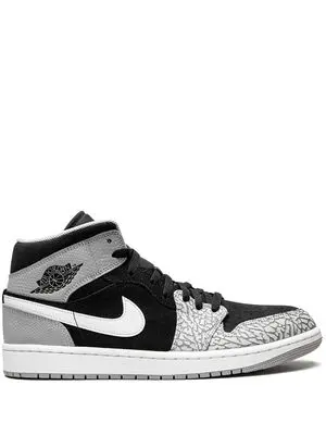 JORDAN 1 Mid Se Elephant Print Sneakers - Black