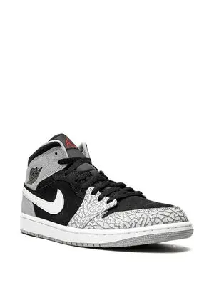 JORDAN 1 Mid Se Elephant Print Sneakers - Black