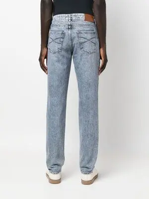 Brunello Cucinelli Low-rise Slim-cut Jeans - Blue