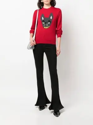 Dsquared2 Icon Dog Intarsia Knit Jumper