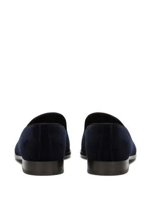 Dolce & Gabbana Open-back Velvet Slippers - Blue