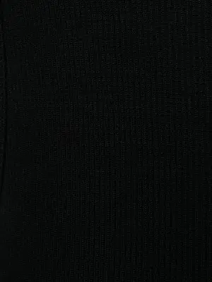 Saint Laurent Fine-ribbed Slip Dress - Black