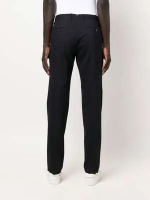 PT TORINO Tailored-cut Tapered Trousers - Blue