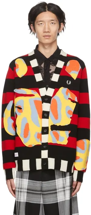 Charles Jeffrey Multicolor Fred Perry Edition Striped Intarsia 
