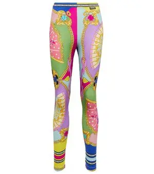 Versace I Ventagli High-rise Leggings