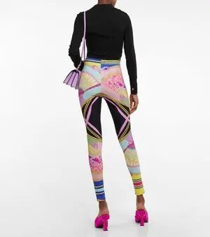 Versace I Ventagli High-rise Leggings
