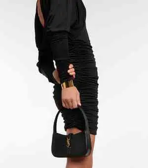 Saint Laurent Le 5 À 7 Mini Leather Shoulder Bag - Black