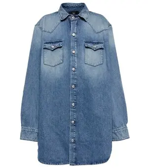 3x1 Stefy Oversized Denim Shirt - Blue