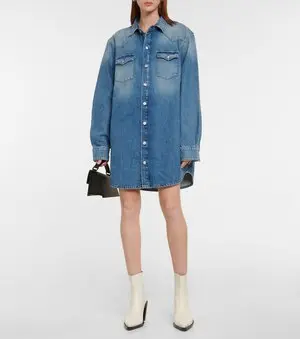 3x1 Stefy Oversized Denim Shirt - Blue