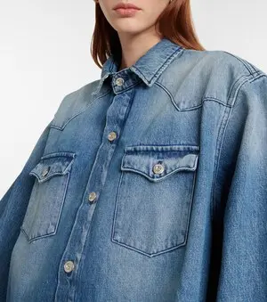 3x1 Stefy Oversized Denim Shirt - Blue