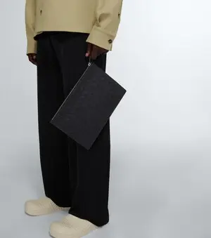 Bottega Veneta Intrecciato Large Leather Pouch