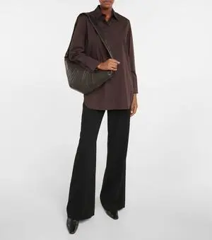 LEMAIRE Croissant Leather Shoulder Bag - Brown