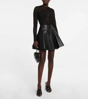 AZZEDINE ALAIA Alaïa Leather Miniskirt