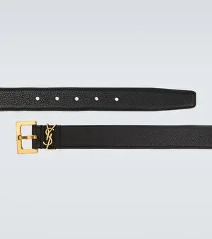Saint Laurent Slim Leather Belt