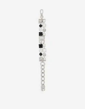 Dolce & Gabbana Bracelet With Rhinestones And Dg Logo
