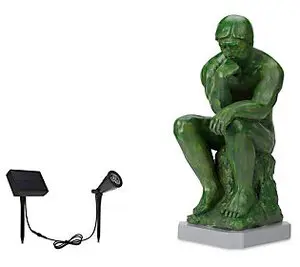 TECHKO Thinker Statue With Solar Spotlight - One-color