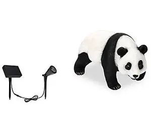 TECHKO Panda Statue With Solar Spotlight - One-color