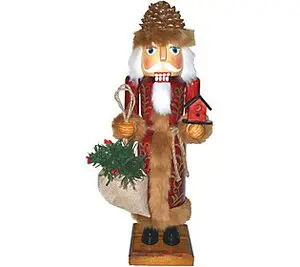 SANTA'S WORKSHOP 14' Pinecone Outdoorsman Santa Nutcracker Sa Nta's Workshop - One-color