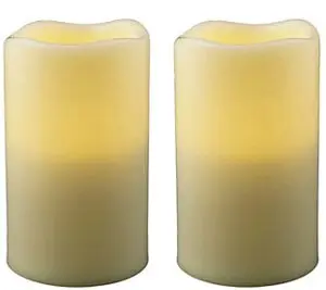 PACIFIC ACCENTS Set Of 2 Melted Resin 3' X 4-3/ 4' Candles - One-color