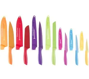 CLASSIC CUISINE 14-piece Multicolor Knife Set W Ith Sheaths - One-color