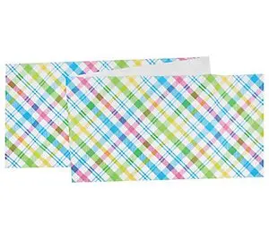 VALERIE PARR HILL 13' X 72' Spring Blossom Plaid Table Runner Valerie - One-color