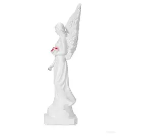 TECHKO Angel With Open Wings Statue With Solarspotlight