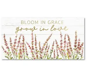 COURTSIDE MARKET Grow In Love 12x24 Canvas Wall Art - One-color