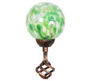 EXHART Solar Pearlized Glass Honeycomb Finial Garden S Take By - One-color