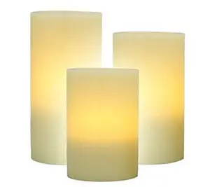 PACIFIC ACCENTS Set Of 3 Graduated Flameless Ca Ndles - One-color