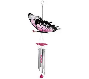 EXHART Fluttering Wings Butterfly Wind Chime - One-color
