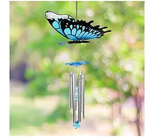 EXHART Fluttering Wings Butterfly Wind Chime