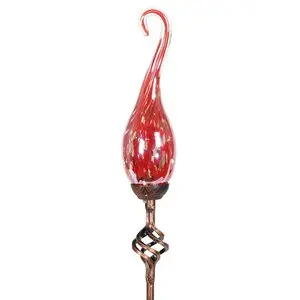 EXHART Solar Glass Spiral Flame Stake - One-color