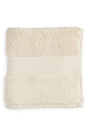 Nordstrom Hydrocotton Washcloth Beige Oatmeal