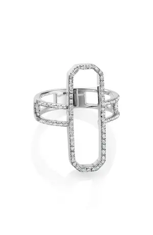 Monica Vinader Naida Pavé Diamond Cocktail Ring - Sterling Silver