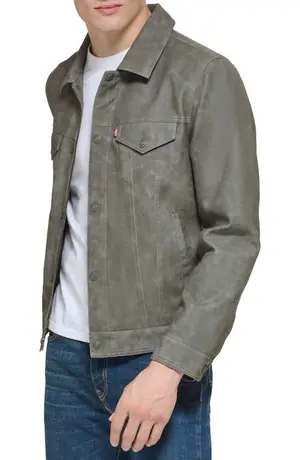 LEVI'S Faux Leather Trucker Jacket