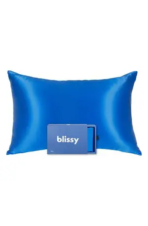 BLISSY Mulberry Silk Pillowcase Azure
