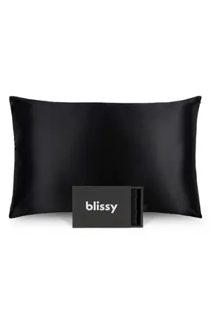 BLISSY Mulberry Silk Pillowcase Black