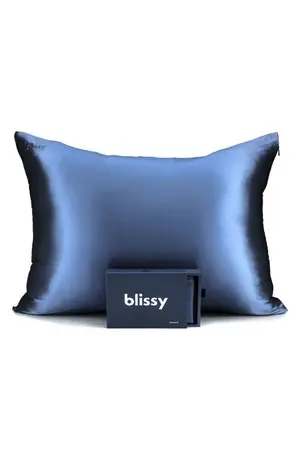 BLISSY Mulberry Silk Pillowcase Navy