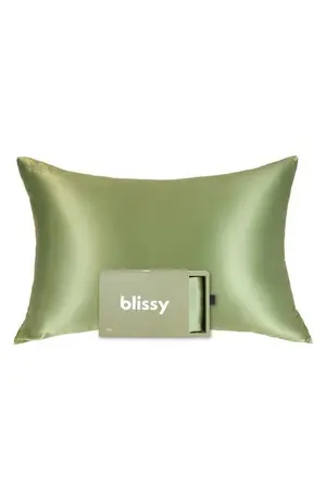 BLISSY Mulberry Silk Pillowcase Olive