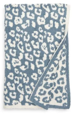 Barefoot Dreams Cozychic® Leopard Print 54 X 72 Throw Blanket Dusk/ Cream