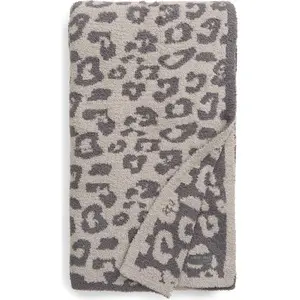 Barefoot Dreams Cozychic® Leopard Print 54 X 72 Throw Blanket Linen/graphite