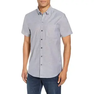 Cutter & Buck Tailor Regular Fit Oxford Sport Shirt - Charcoal
